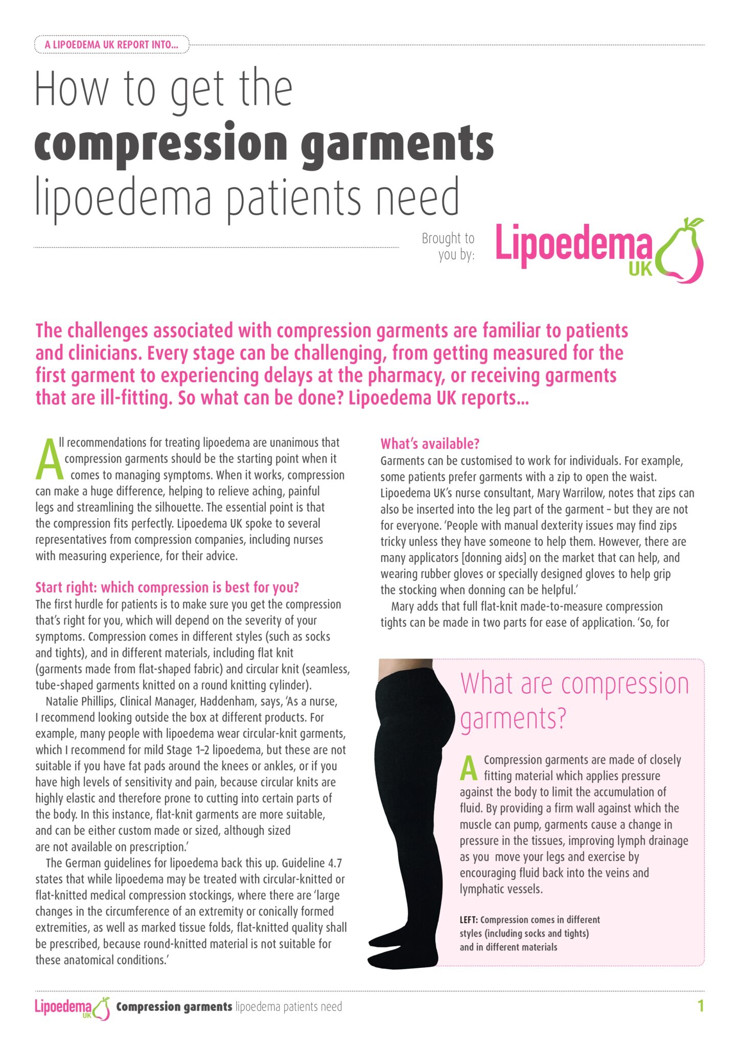 Compression for Lipoedema – Lipoedema UK